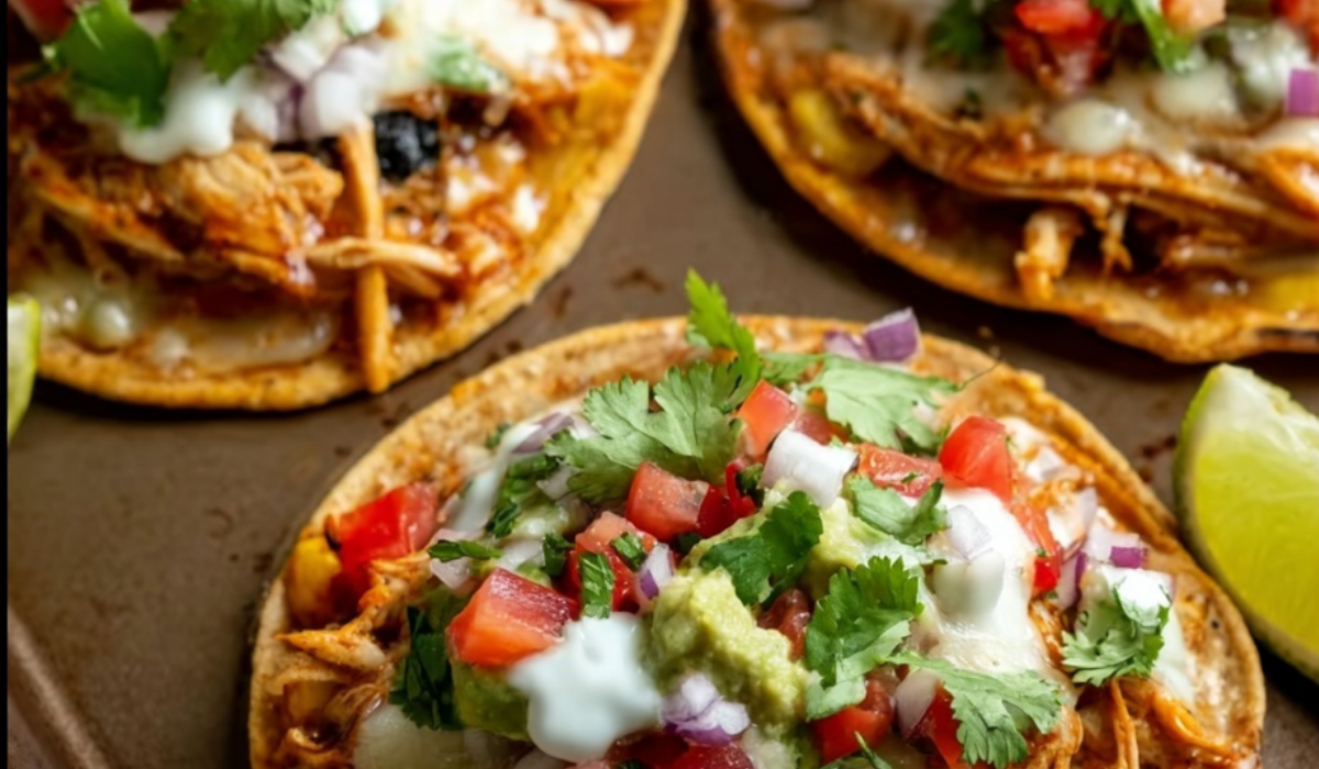 Tasty Rotisserie Chicken Tostadas Recipe